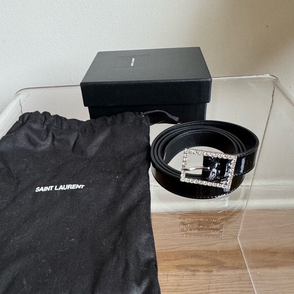 Saint Laurent | Accessories | Ysl Bedazzled Belt | Poshmark